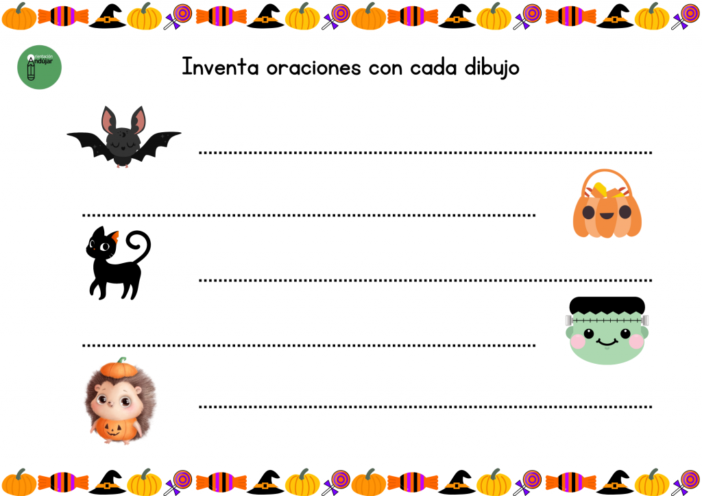 Bonitas fichas escritura creativa HALLOWEEN - Orientacion Andujar