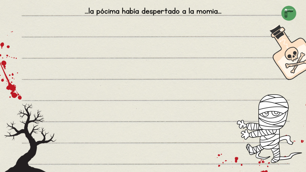 Geniales tarjetas de ESCRITURA CREATIVA Halloween - Orientacion Andujar