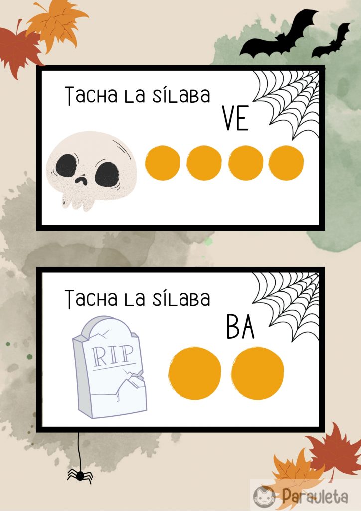 Tacha la sílaba conciencia fonológica/silábica - Orientacion Andujar