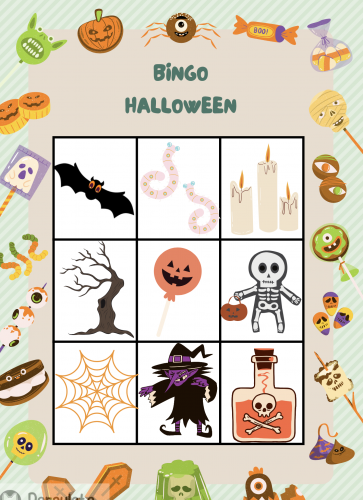 Sencillo bingo de halloween - Orientacion Andujar