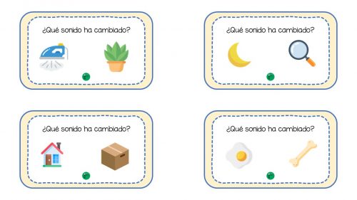 Tarjetas para trabajar la discriminación auditiva - Orientacion Andujar