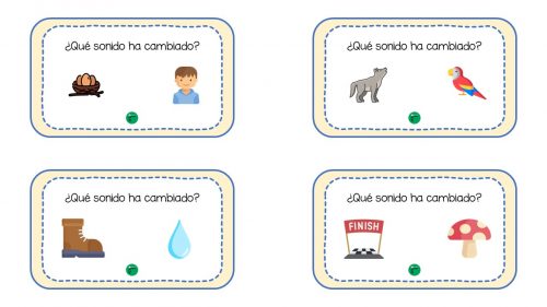 Tarjetas para trabajar la discriminación auditiva - Orientacion Andujar