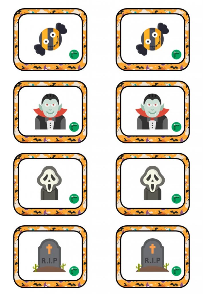 Divertido memory de Halloween - Orientacion Andujar