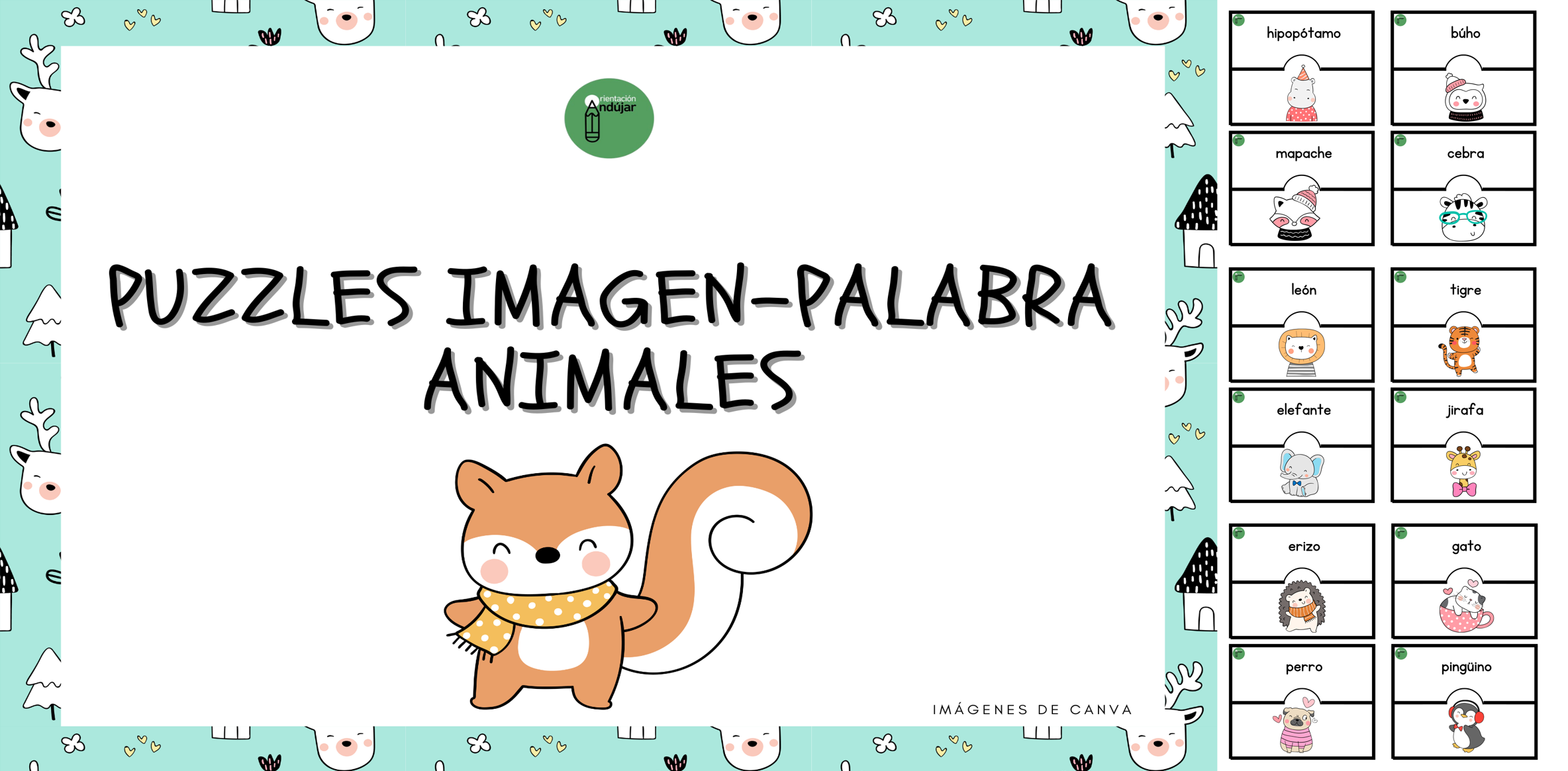 Juegos De Palabras Con Animales WBQMUNY Paquete De 40 Sobres