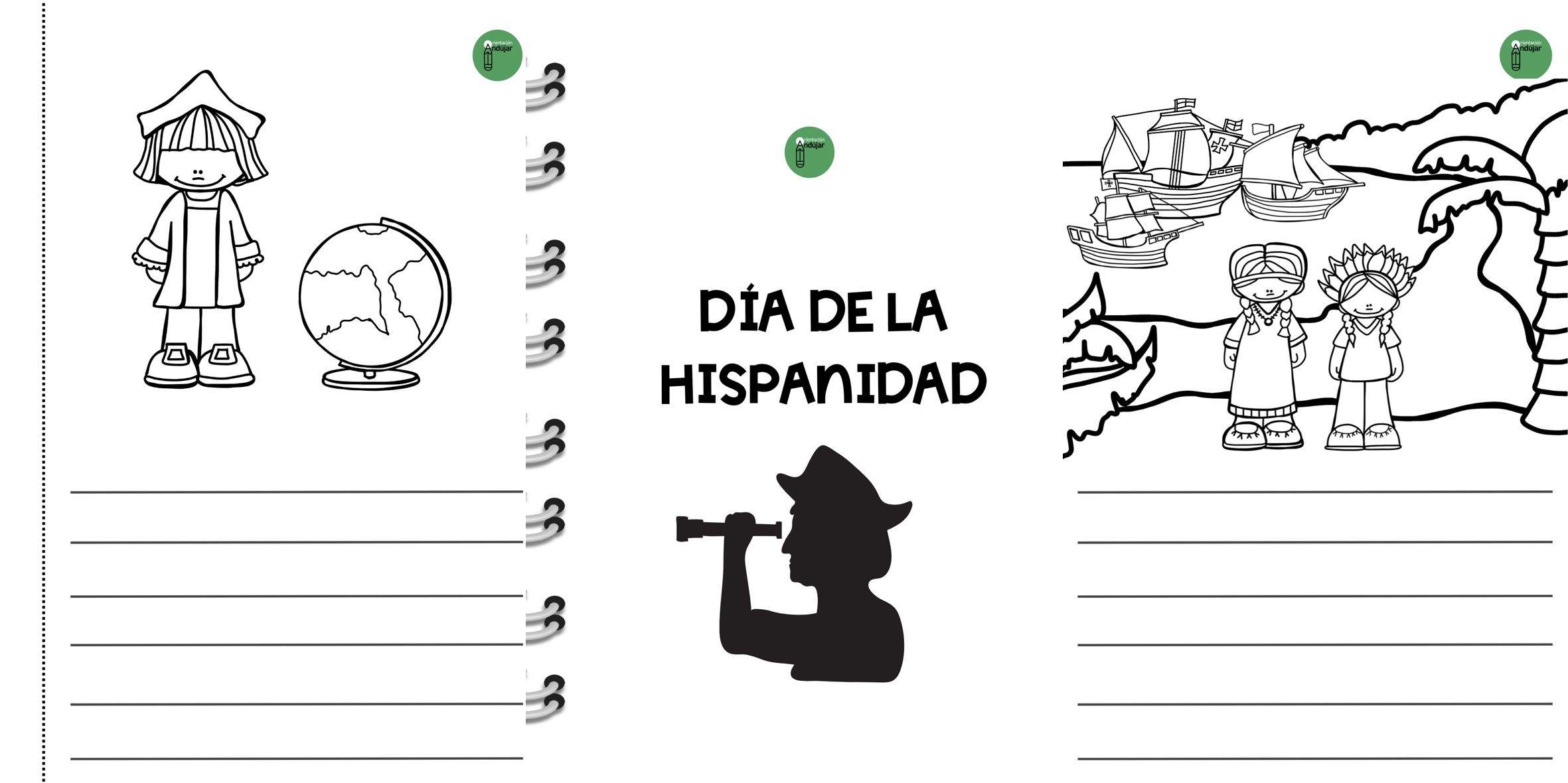 Construye tu minilibro sobre el Día de la Hispanidad - Orientacion Andujar