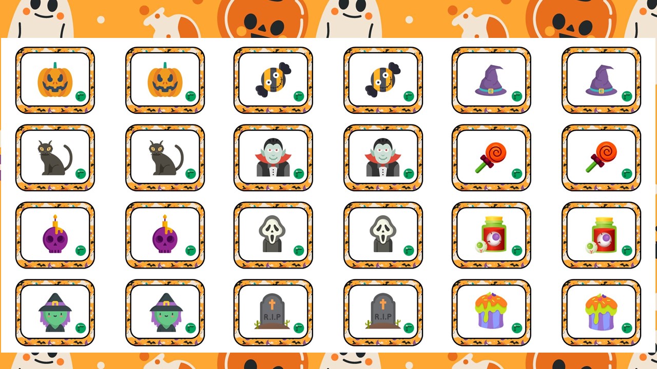 Divertido memory de Halloween - Orientacion Andujar