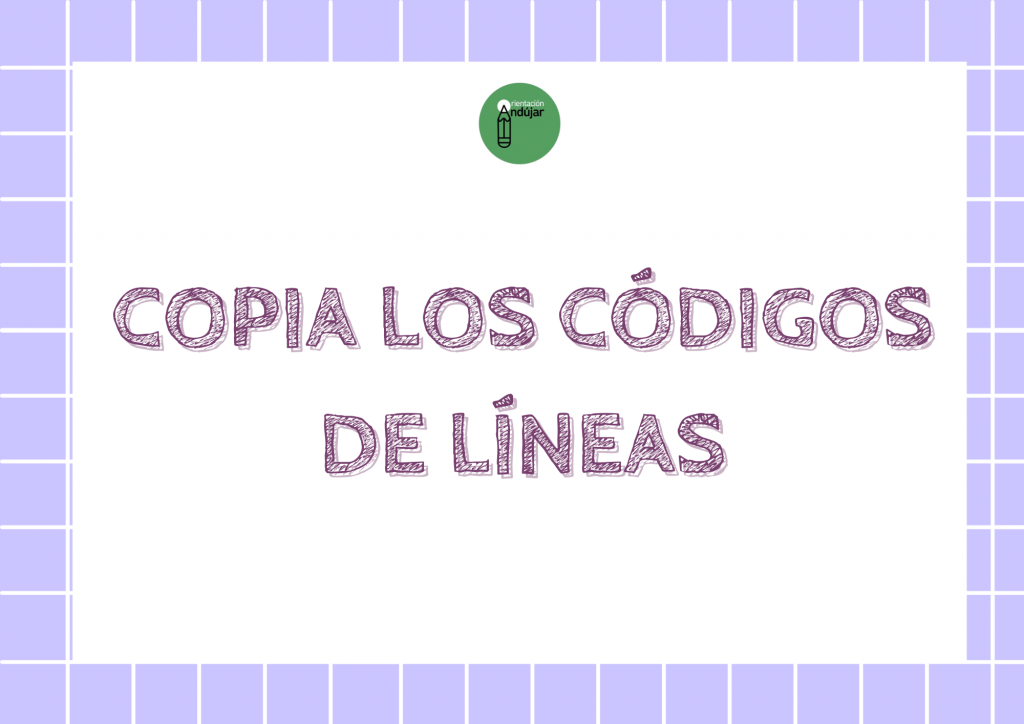 Atención, patrones y grafomotricidad: copia los códigos de líneas ...