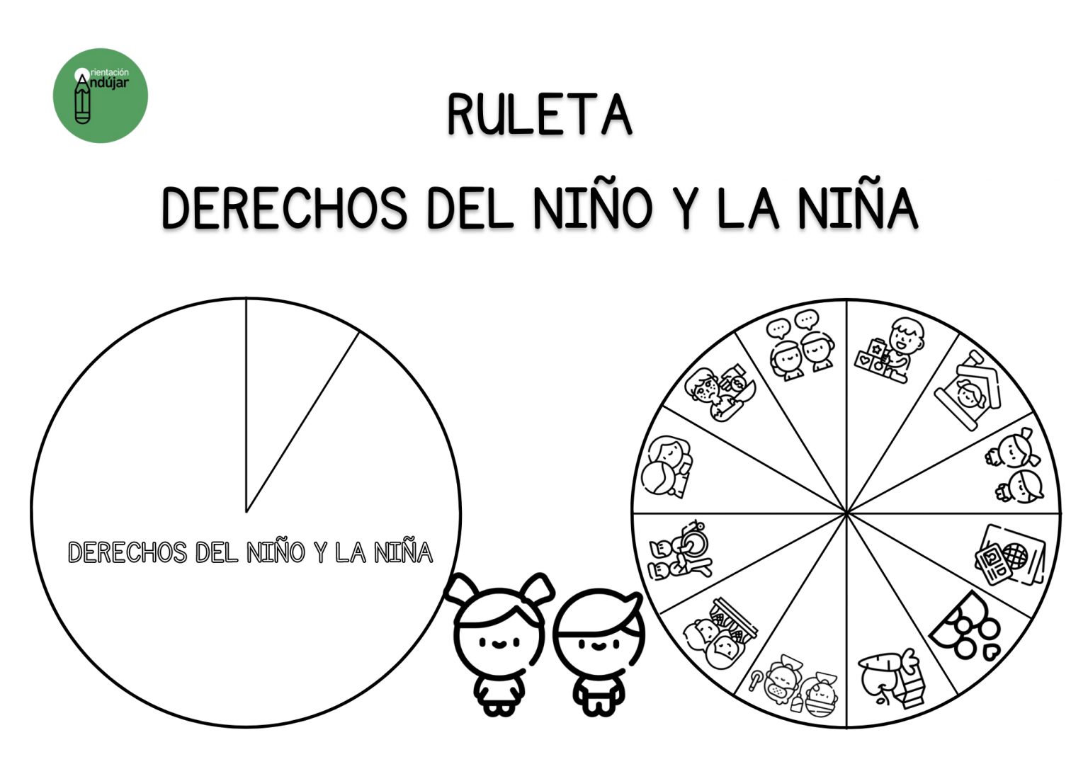 Ruletas interactivas para colorear: Derechos del niño y la niña ...