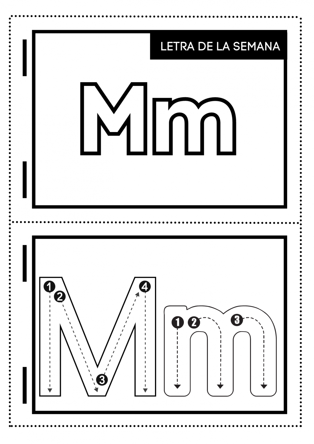 La M, letra de la semana. LIBRITO PARA COLOREAR - Orientacion Andujar