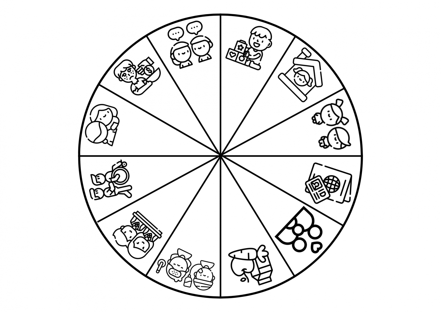 Ruletas interactivas para colorear: Derechos del niño y la niña ...