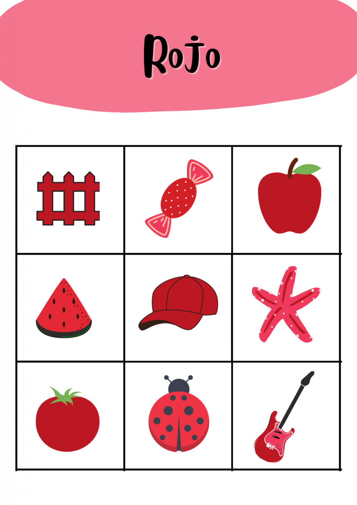 Divertido bingo de los colores - Orientacion Andujar