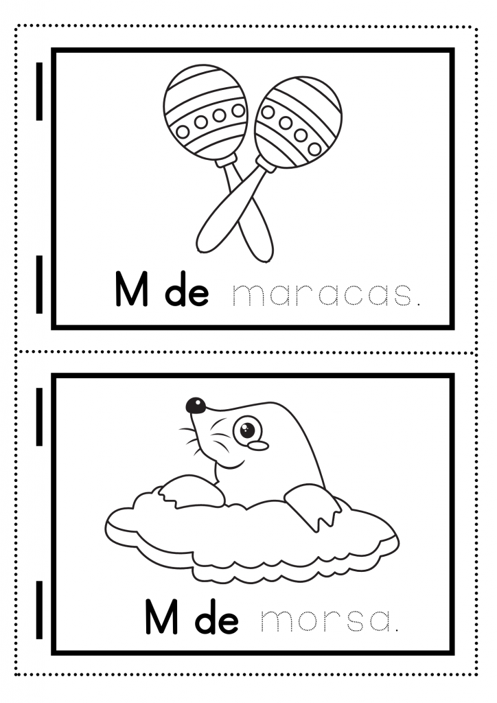 La M, letra de la semana. LIBRITO PARA COLOREAR - Orientacion Andujar