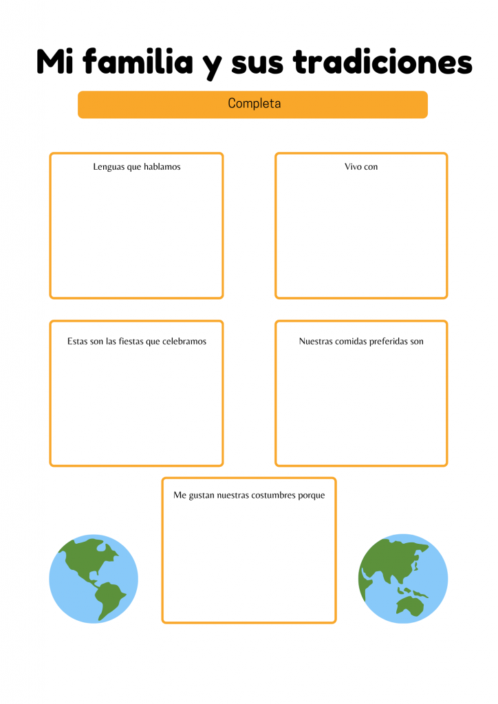 Bonitas fichas para completar: MI FAMILIA - Orientacion Andujar