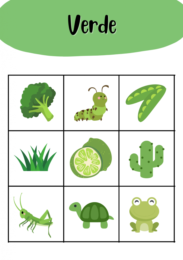 Divertido bingo de los colores - Orientacion Andujar