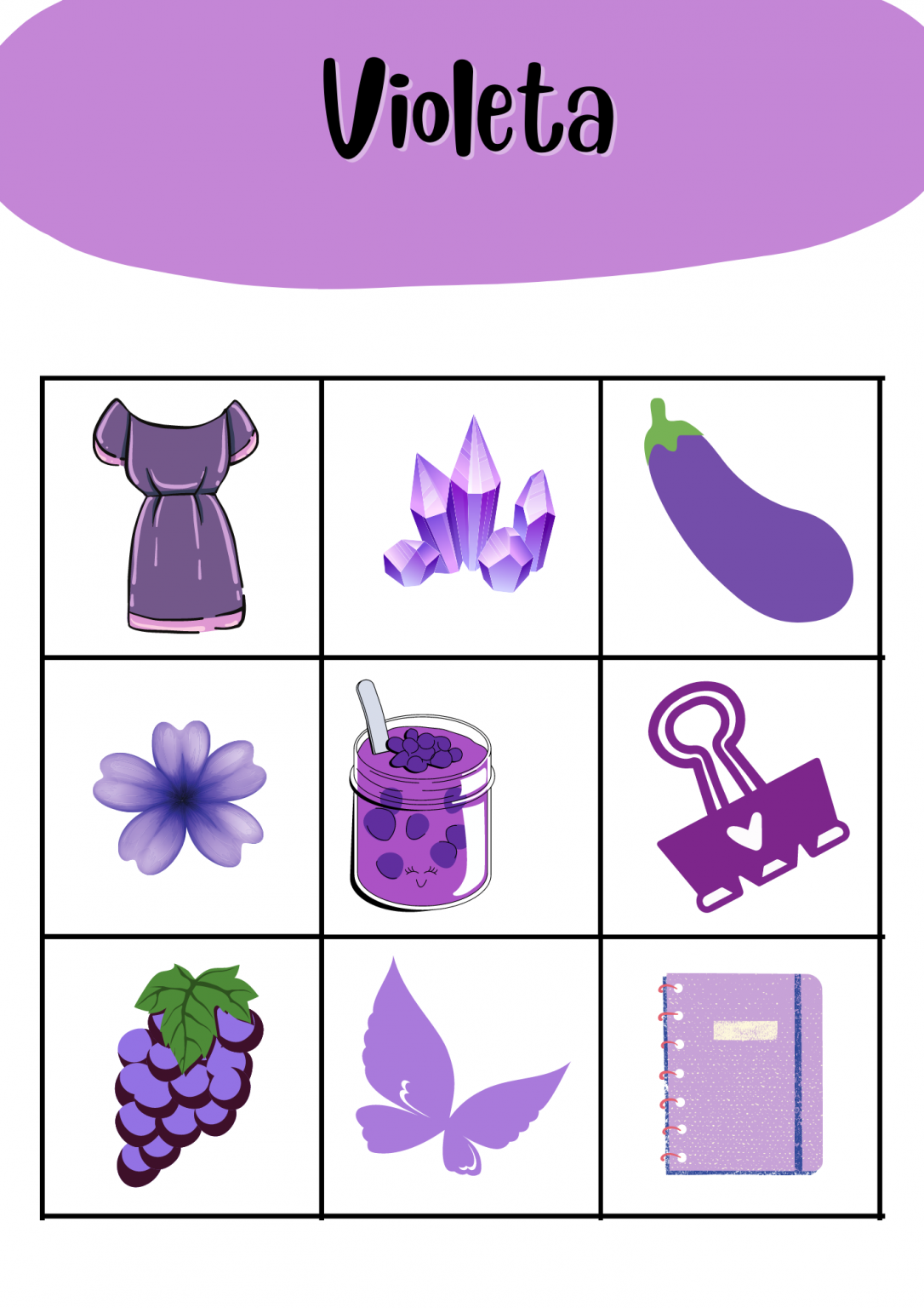 Divertido bingo de los colores - Orientacion Andujar