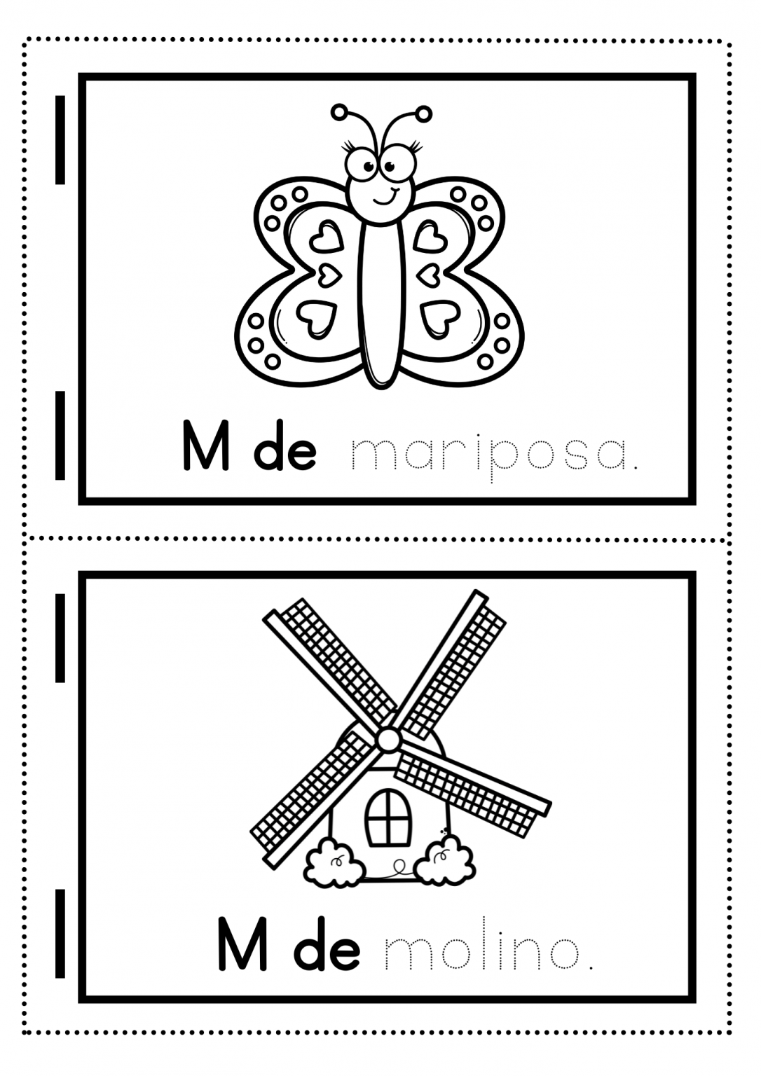 La M, letra de la semana. LIBRITO PARA COLOREAR - Orientacion Andujar