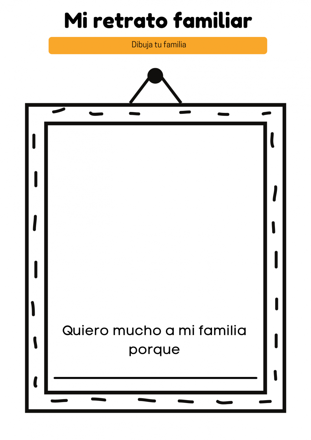 Bonitas fichas para completar: MI FAMILIA - Orientacion Andujar