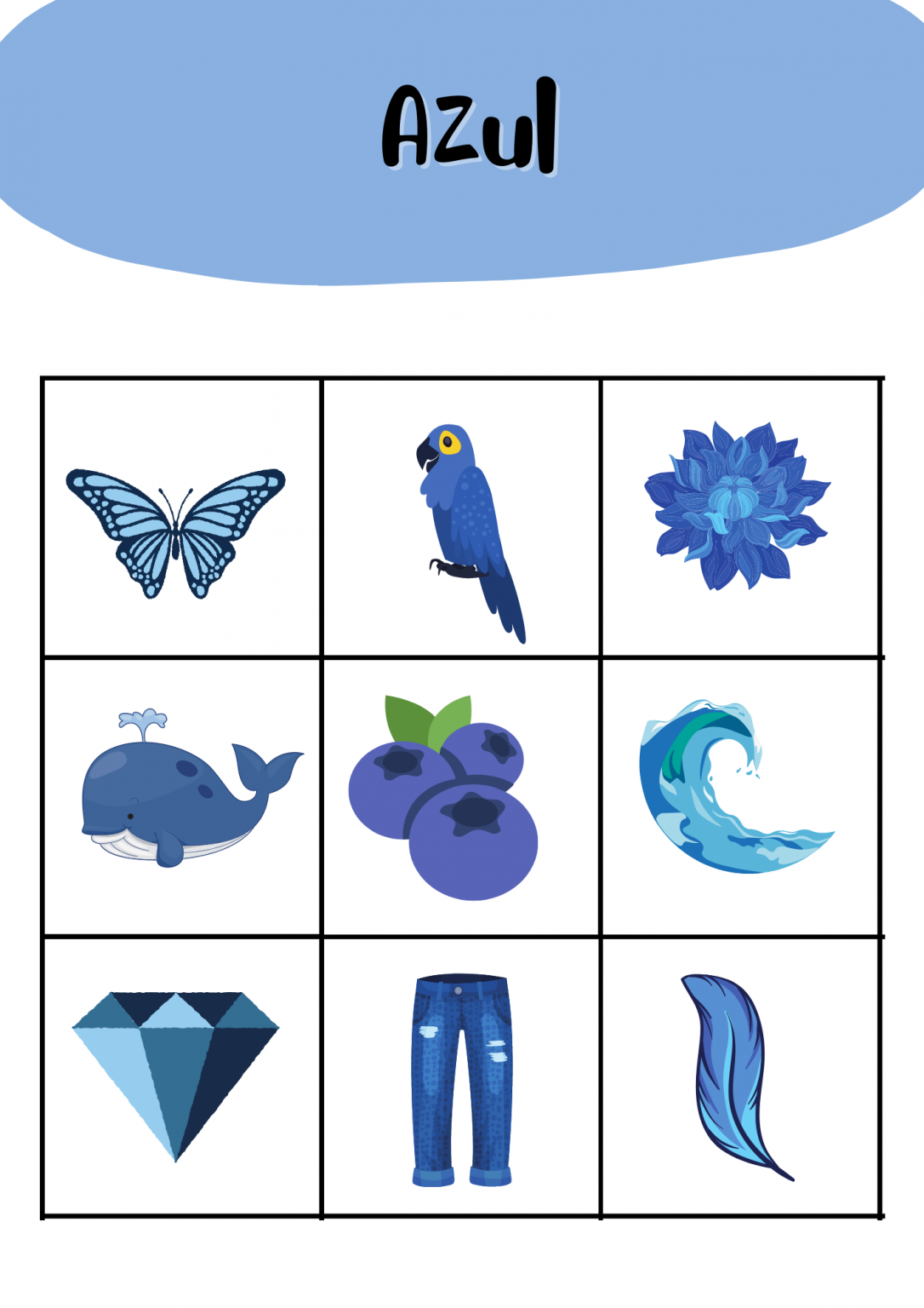 Divertido bingo de los colores - Orientacion Andujar