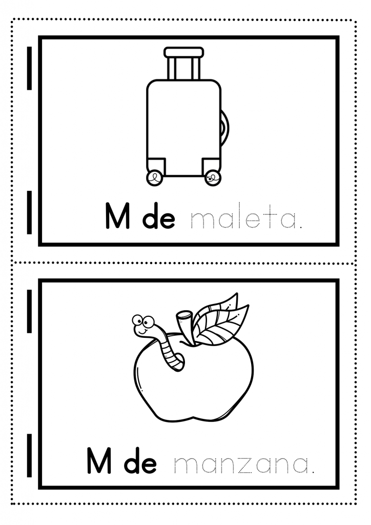 La M, letra de la semana. LIBRITO PARA COLOREAR - Orientacion Andujar