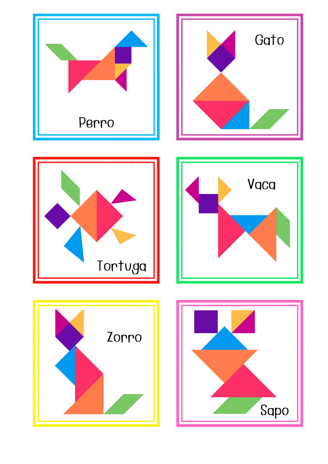 Super Tangram imprimible - Orientacion Andujar