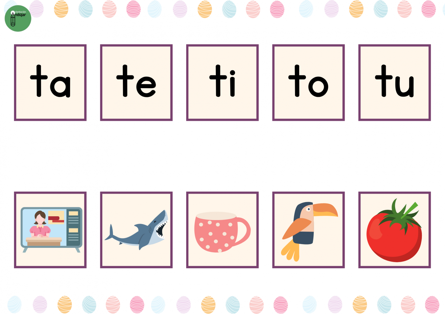 Conciencia fonológica: Empareja la sílaba inicial con su dibujo ...