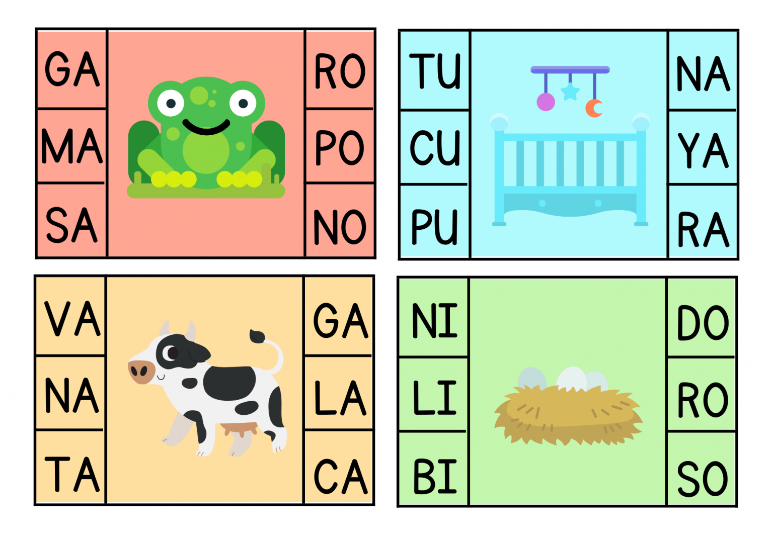 Lectoescritura: conecta-sílabas - Orientacion Andujar