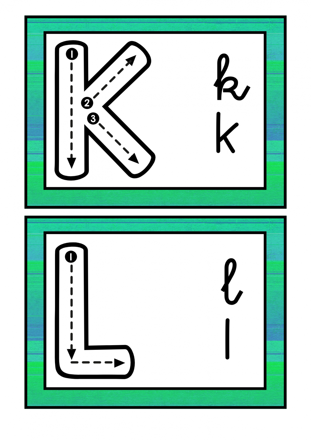 Traza el alfabeto: bonito llavero de trazos - Orientacion Andujar