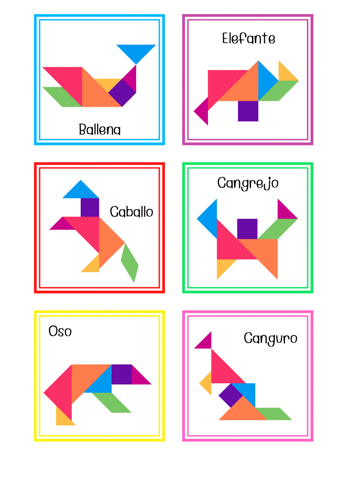 Super Tangram imprimible - Orientacion Andujar