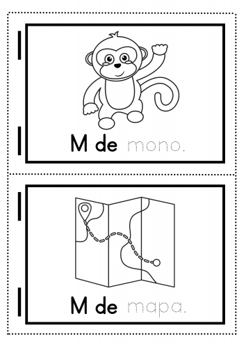 La M, letra de la semana. LIBRITO PARA COLOREAR - Orientacion Andujar