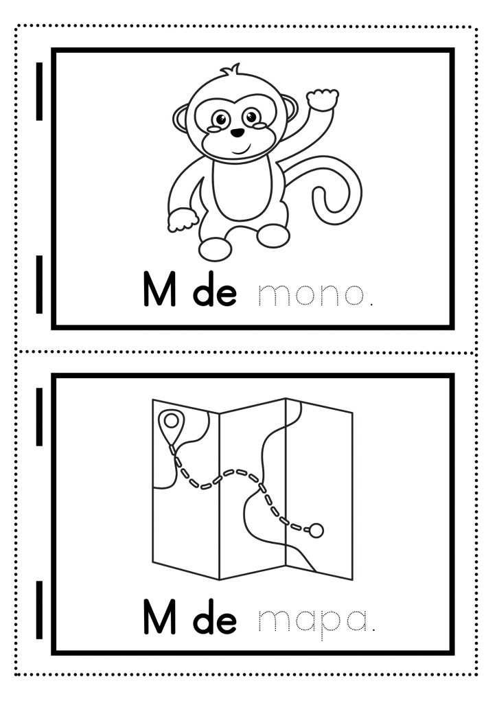 La M, letra de la semana. LIBRITO PARA COLOREAR - Orientacion Andujar