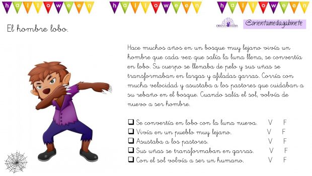 Actividades de Comprensión Lectora especial otoño halloween ...