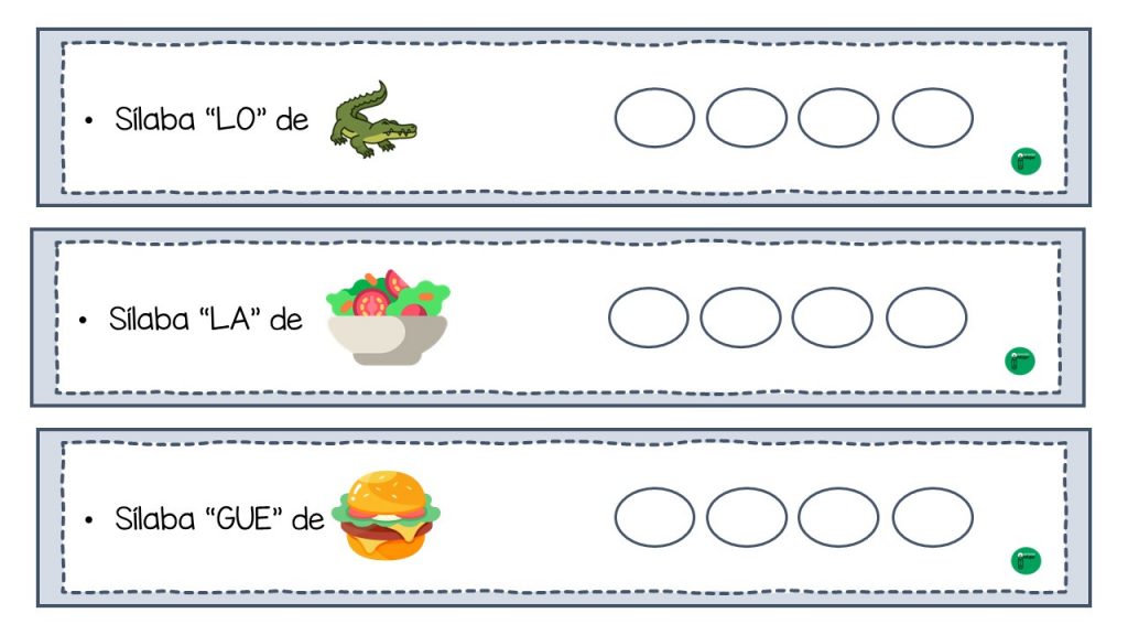 Tarjetas imprimibles para trabajar la conciencia silábica: Identifica la sílaba - Orientacion ...
