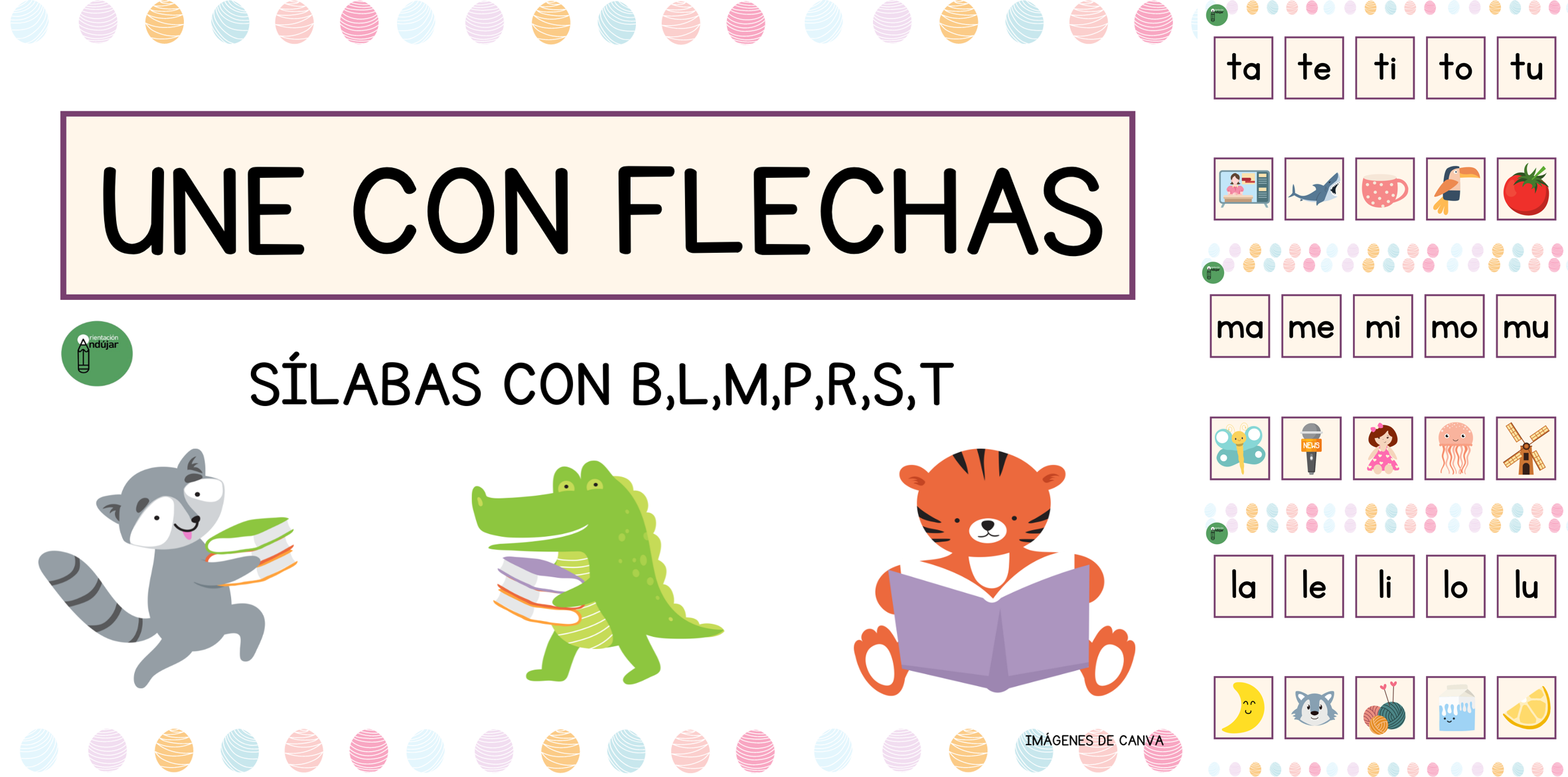 CONCIENCIA SILÁBICA: une con flechas - Orientacion Andujar CONCIENCIA SILÁBICA: une con flechas - Orientacion Andujar