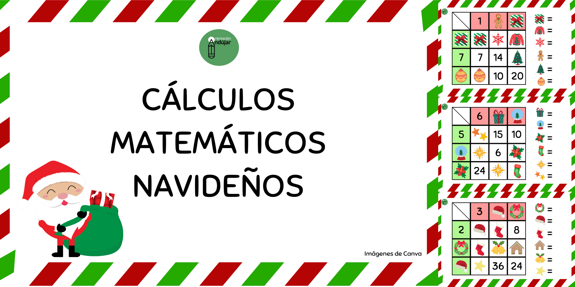 Matemáticas De Navidad, Multiplicación Multiplicaciones Para Niños