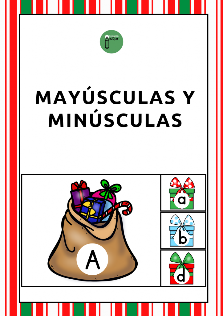 Bonitas tarjetas de mayúsculas y minúsculas NAVIDAD - Orientacion Andujar