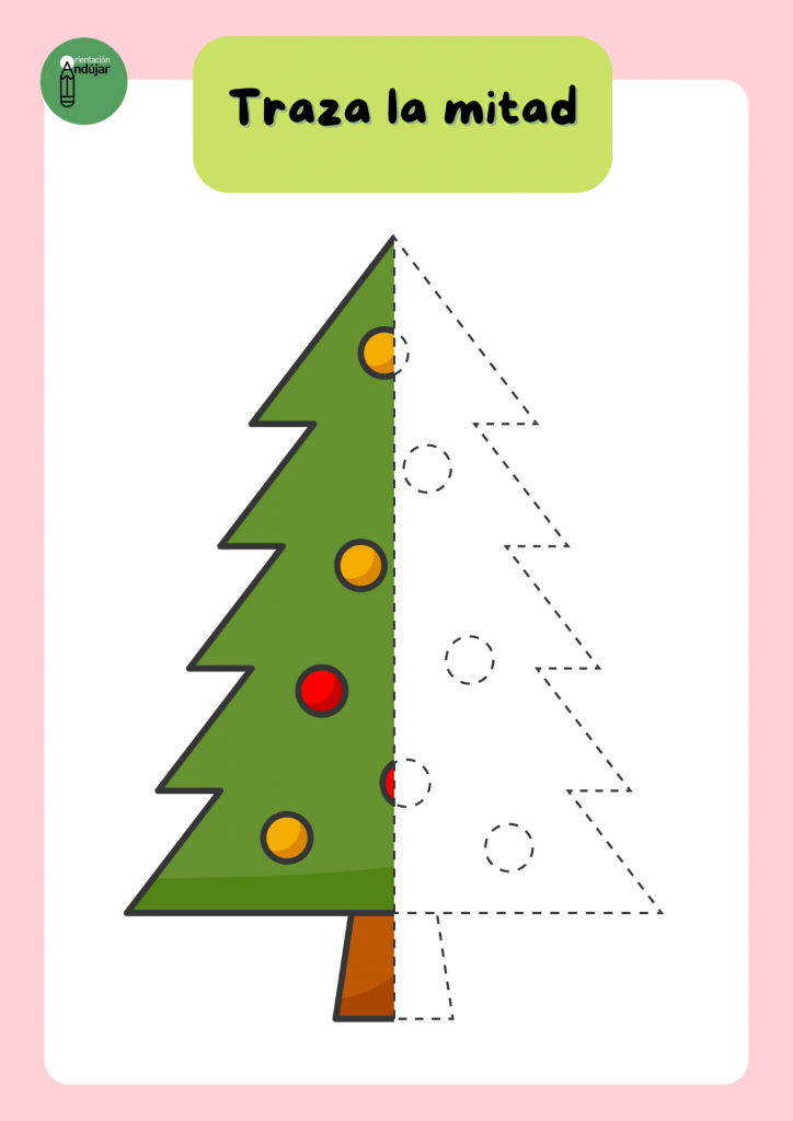 Bonitas fichas de grafomotricidad vuelta de NAVIDAD - Orientacion Andujar