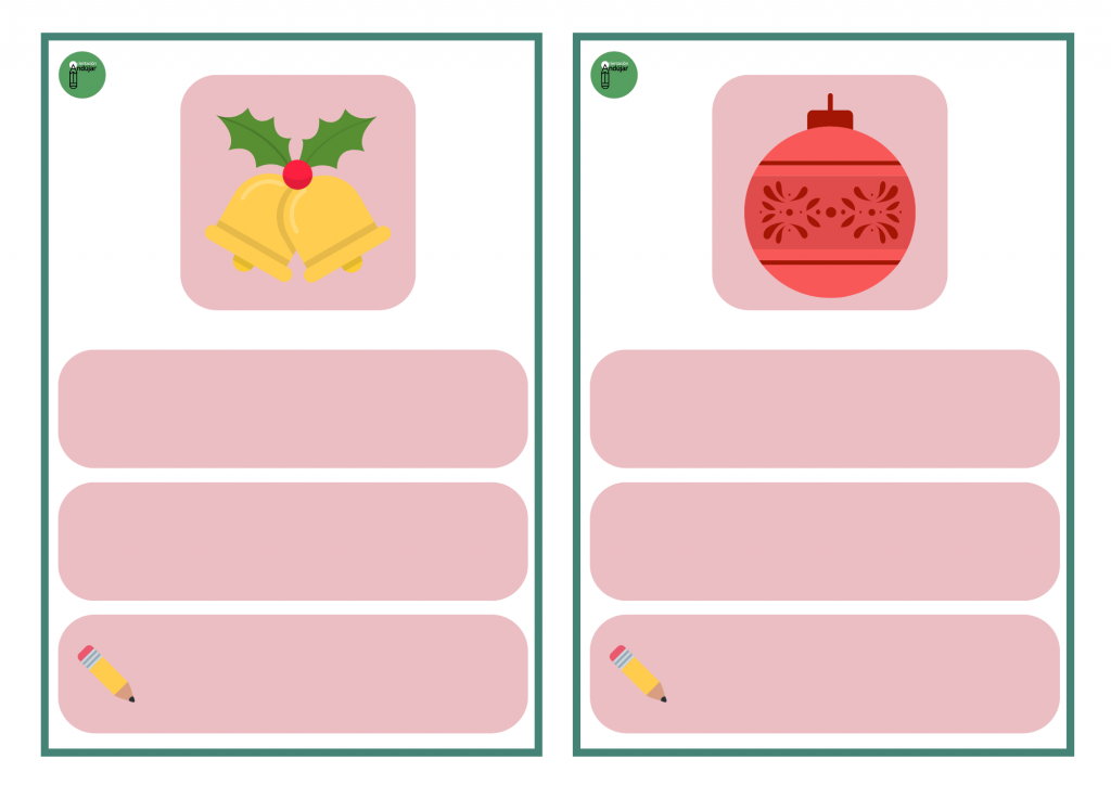 Bonitas tarjetas de escritura NAVIDAD - Orientacion Andujar