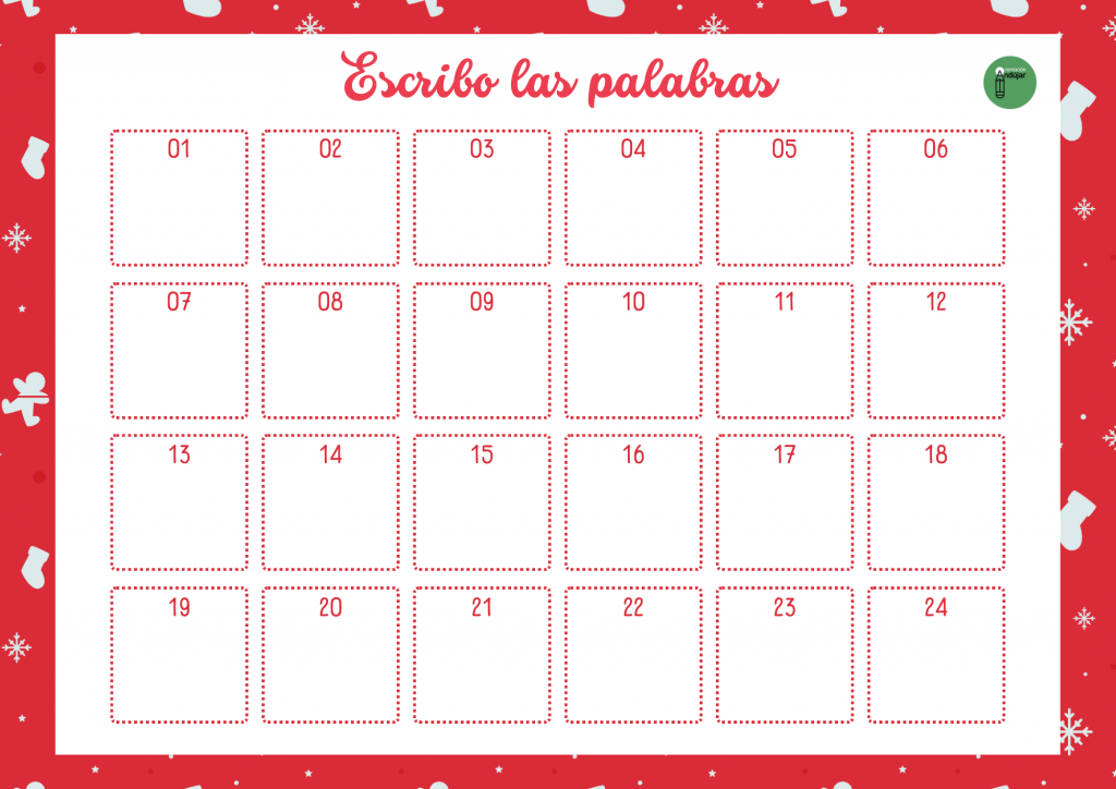 PRÁCTICA DE ESCRITURA EN NAVIDAD: tira el dado y escribe la palabra ...