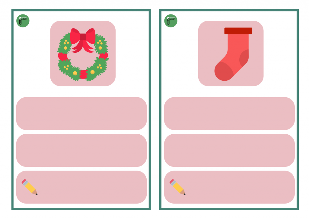 Bonitas tarjetas de escritura NAVIDAD - Orientacion Andujar