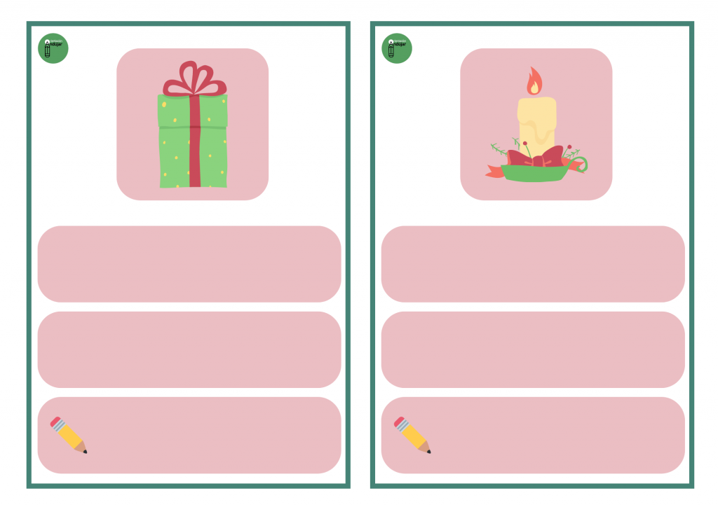 Bonitas tarjetas de escritura NAVIDAD - Orientacion Andujar