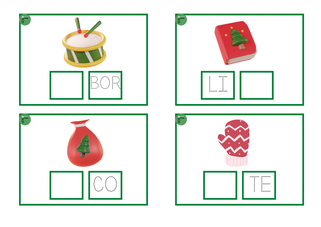 CONCIENCIA SILÁBICA vuelta de NAVIDAD: completa las palabras ...