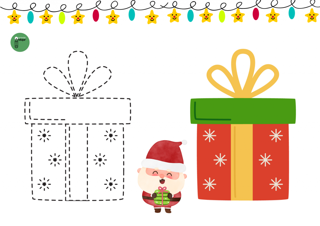 Navidad INFANTIL: traza y colorea - Orientacion Andujar