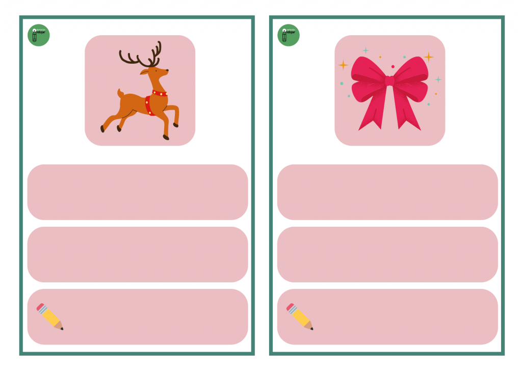 Bonitas tarjetas de escritura NAVIDAD - Orientacion Andujar