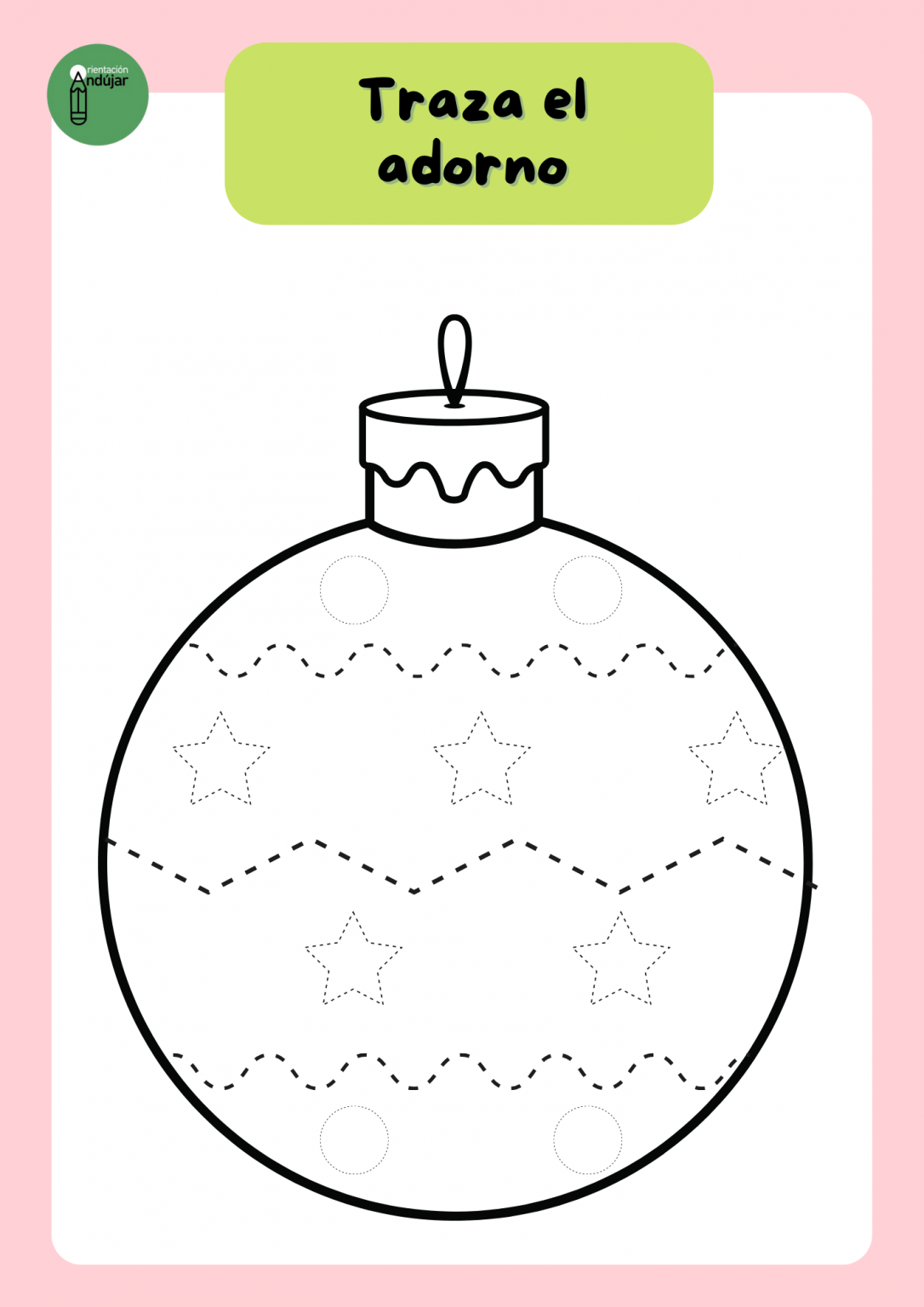 Bonitas fichas de grafomotricidad vuelta de NAVIDAD - Orientacion Andujar
