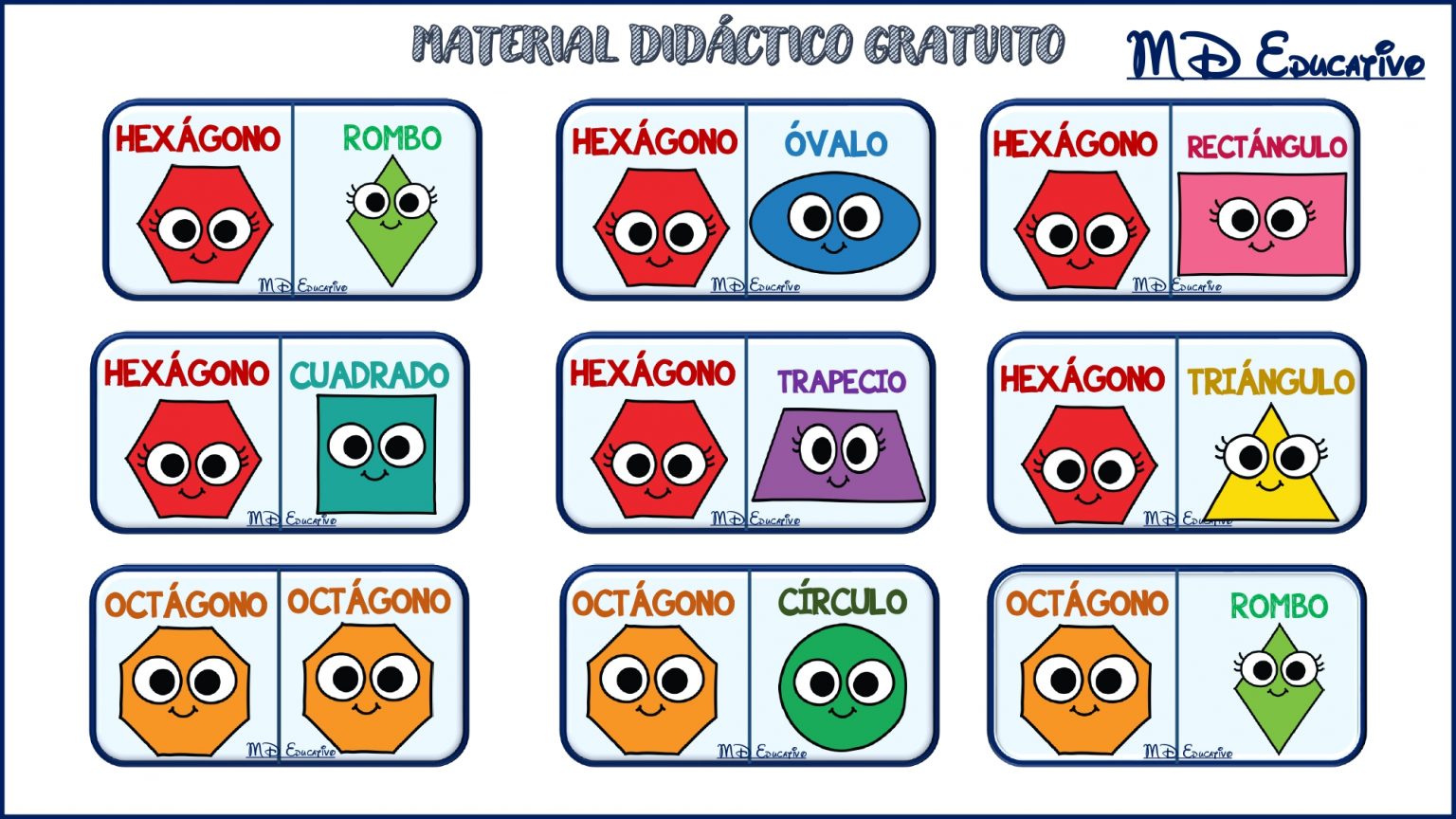 DOMINÓ DE FIGURAS GEOMÉTRICAS - Orientacion Andujar