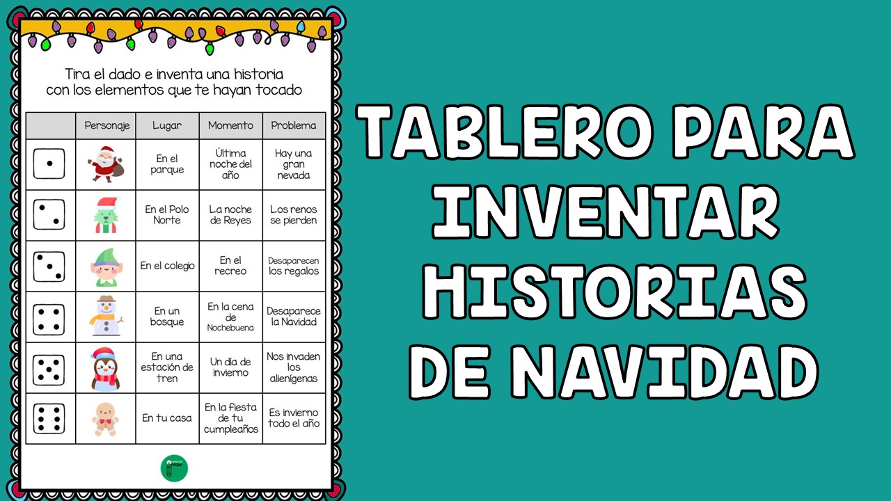 Divertido tablero para inventar historias de Navidad - Orientacion Andujar