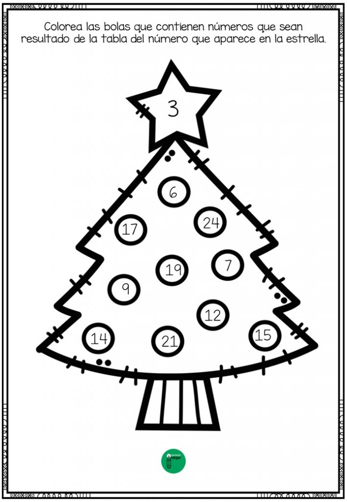 Repaso de tablas de multiplicar, especial Navidad - Orientacion Andujar