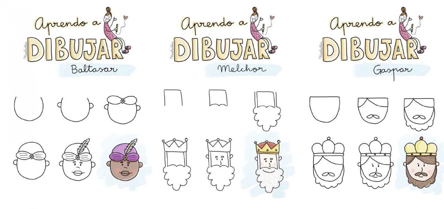 Aprendemos a dibujar a los tres Reyes Magos paso a paso - Orientacion ...