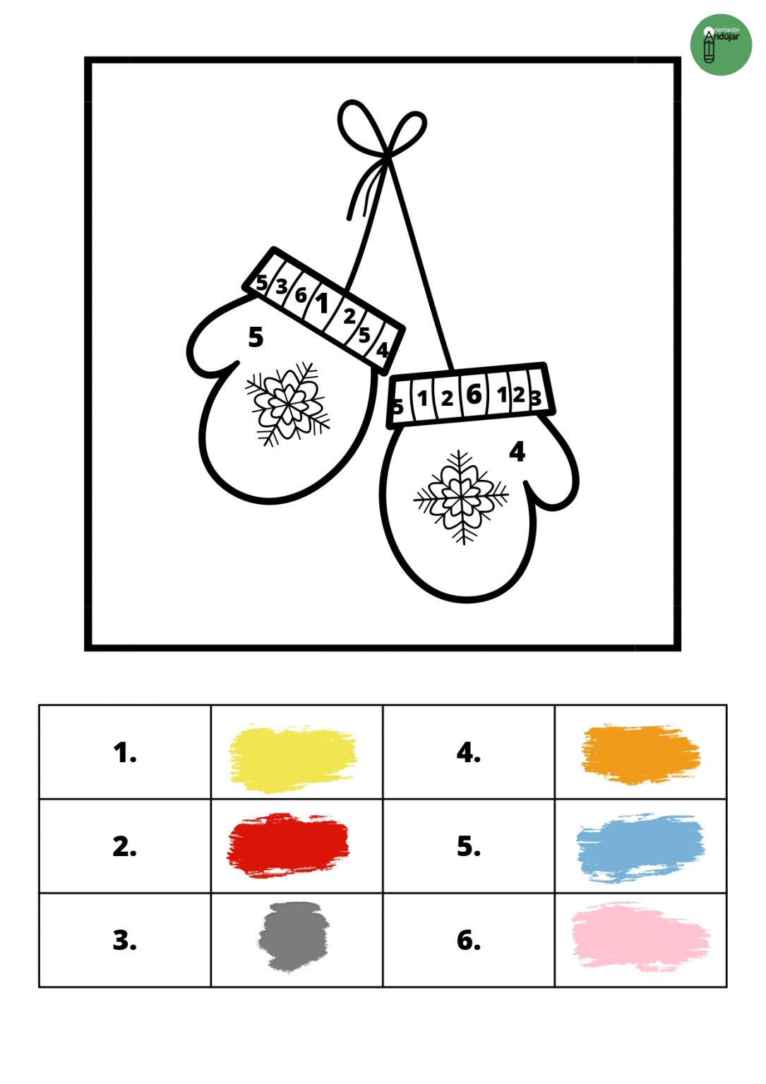 Colorea divertidos dibujos de INVIERNO siguiendo un patrón ...
