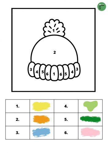 Colorea divertidos dibujos de INVIERNO siguiendo un patrón ...